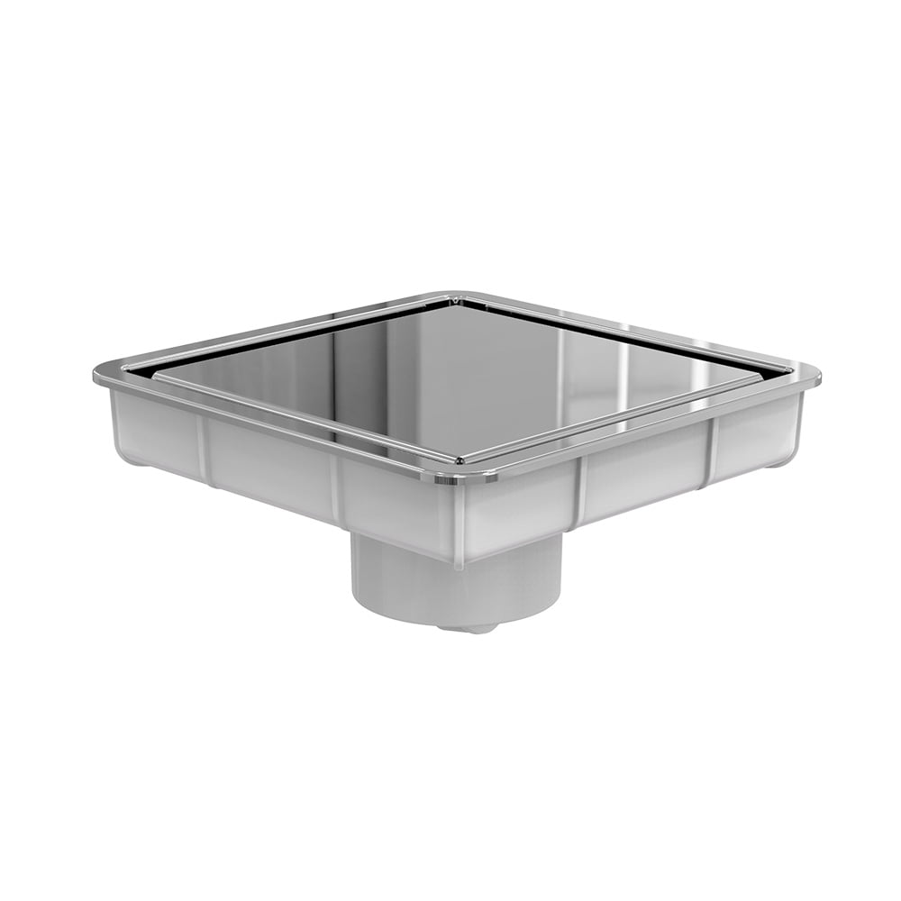 Coladera Cuadrada Doble Vista con Check Anti-Olores Fleximatic Diseño ...