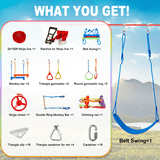 WFUN 50FT Ninja Warrior Outdoor Obstacle Course Kit for Kids ...