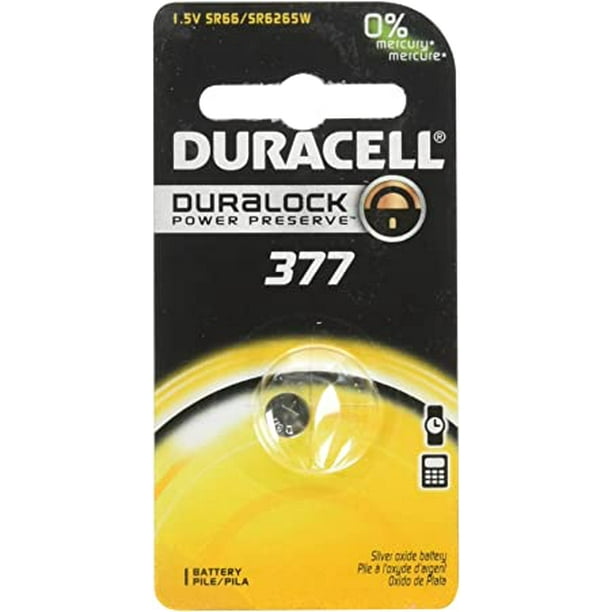 Duracell Watch And Electronic Battery 1.5 V Model No. 377 Carded (Pack ...