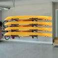 Bonnlo Outdoor Kayak Wall Mount Rack for 3 Kayaks or 4 Paddle Boards ...