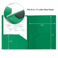 60-Pack Green Letter-Size 2-Pocket Plastic Folders with Top 1/3 Cut ...