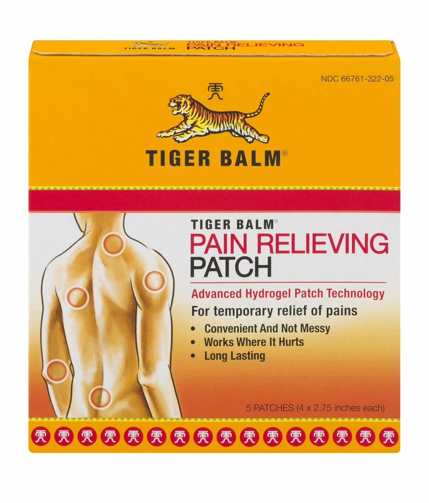 Tiger Balm Pain Relieving Patch Advanced Hydrogel Patch Technology 5 ct ...