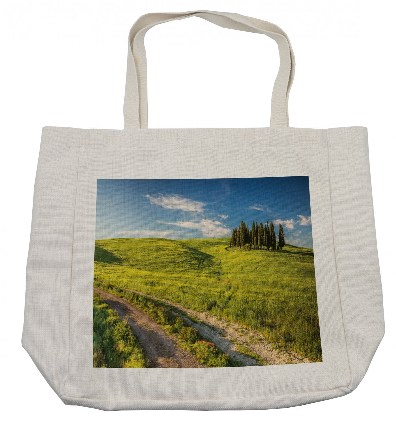Tuscany Shopping Bag, Tuscany Italy Getaway Dreamland Cultivated Land ...
