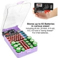 The Battery Organizer Storage Case With Hinged Clear Cover And Closing