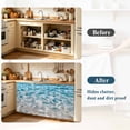 Blue Ocean Cabinet Curtains 32"W x 55"L,Dustproof Sink Skirt Curtain ...