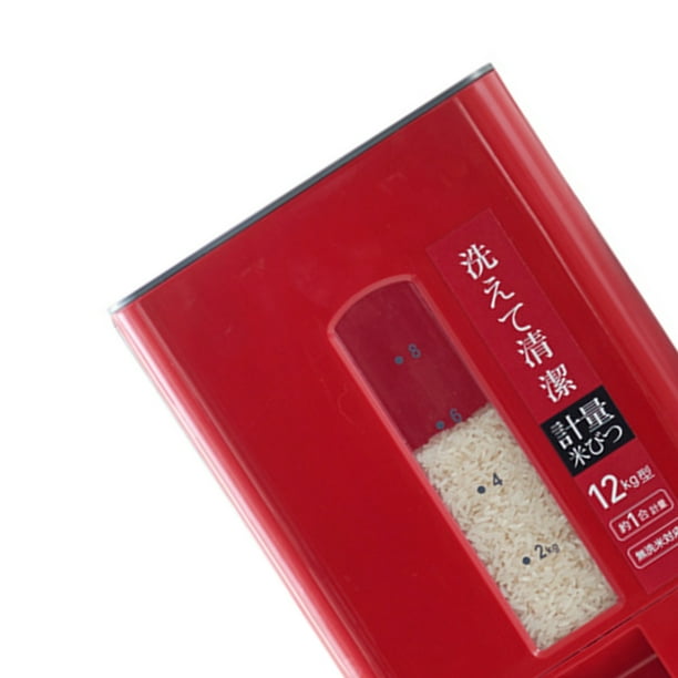 Rice Bucket Rice Dispenser Transparent Clear Scale Funnel Type ...