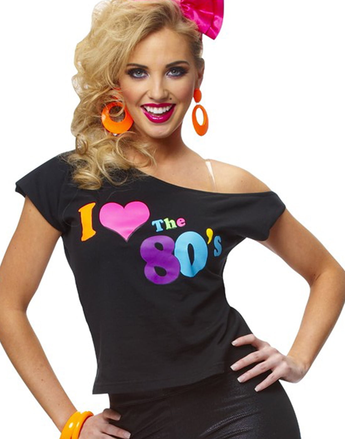 I Love The 80 S Shirt Retro New Wave Womens Fancy Dress Halloween