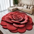 3D Rose Pattern Floor Rug, Entryway Door Mat - Non-Slip, Absorbent ...