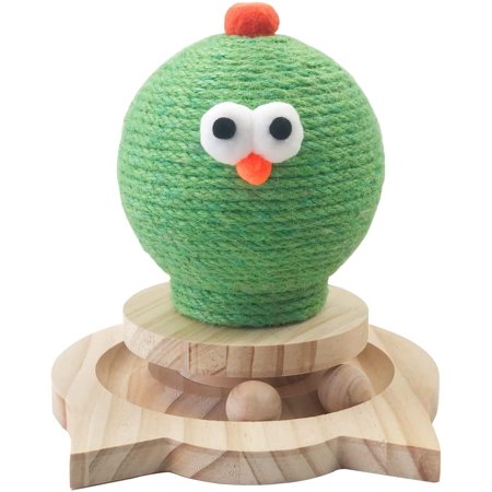 HTAIGUO Cat Scratching Post with Ball Track, Bird Shape Scratch Post ...