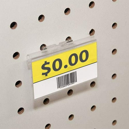Pegboard Label Holder, Scannable UPC Ticket Display with Slot for Peg ...