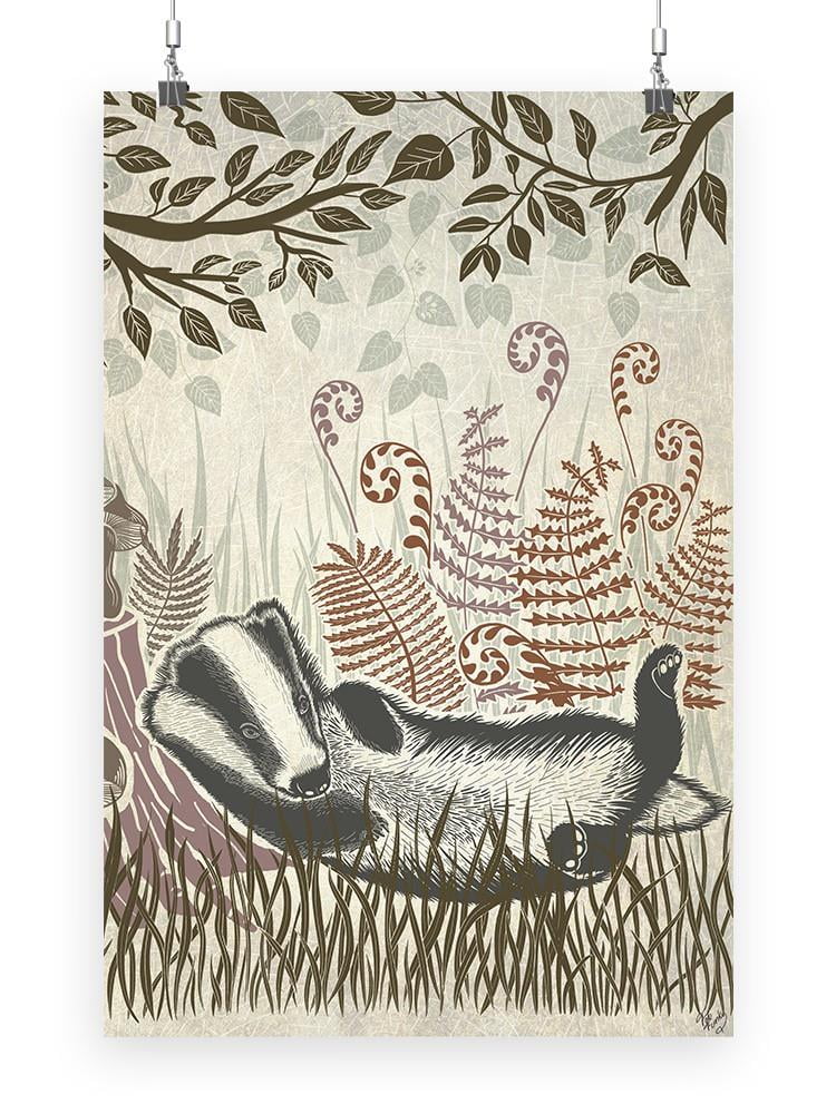 Country Lane Badger 1, Earth Poster - Fab Funky Designs, - Walmart.com