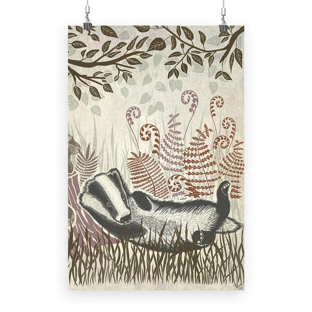 Country Lane Badger 1, Earth Poster - Fab Funky Designs, - Walmart.com