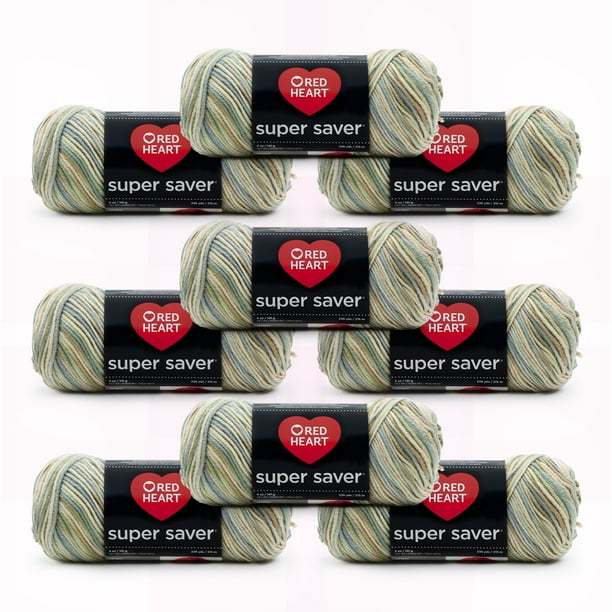 Red Heart® Super Saver® #4 Medium Acrylic Yarn, Aspen Print 5oz/142g ...