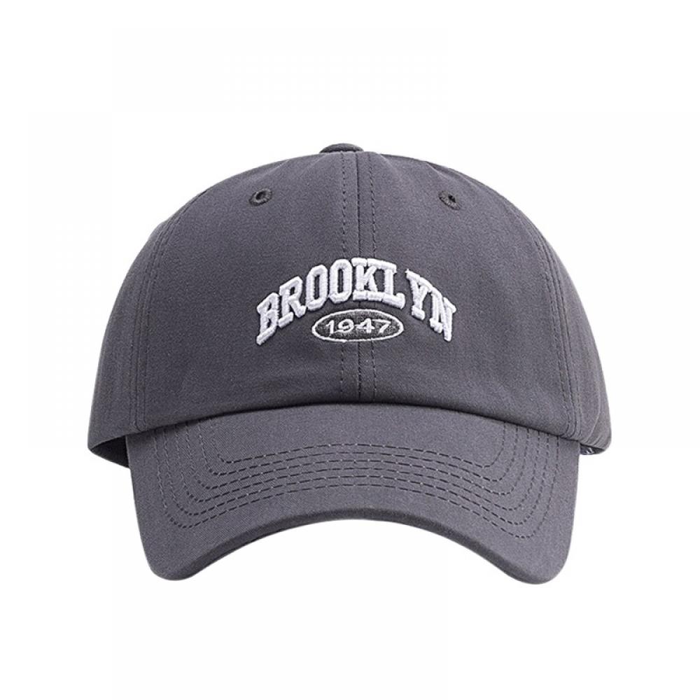 Retro Baseball Hat Letter Embroidery 1947 Street Shooting Couple Hat ...