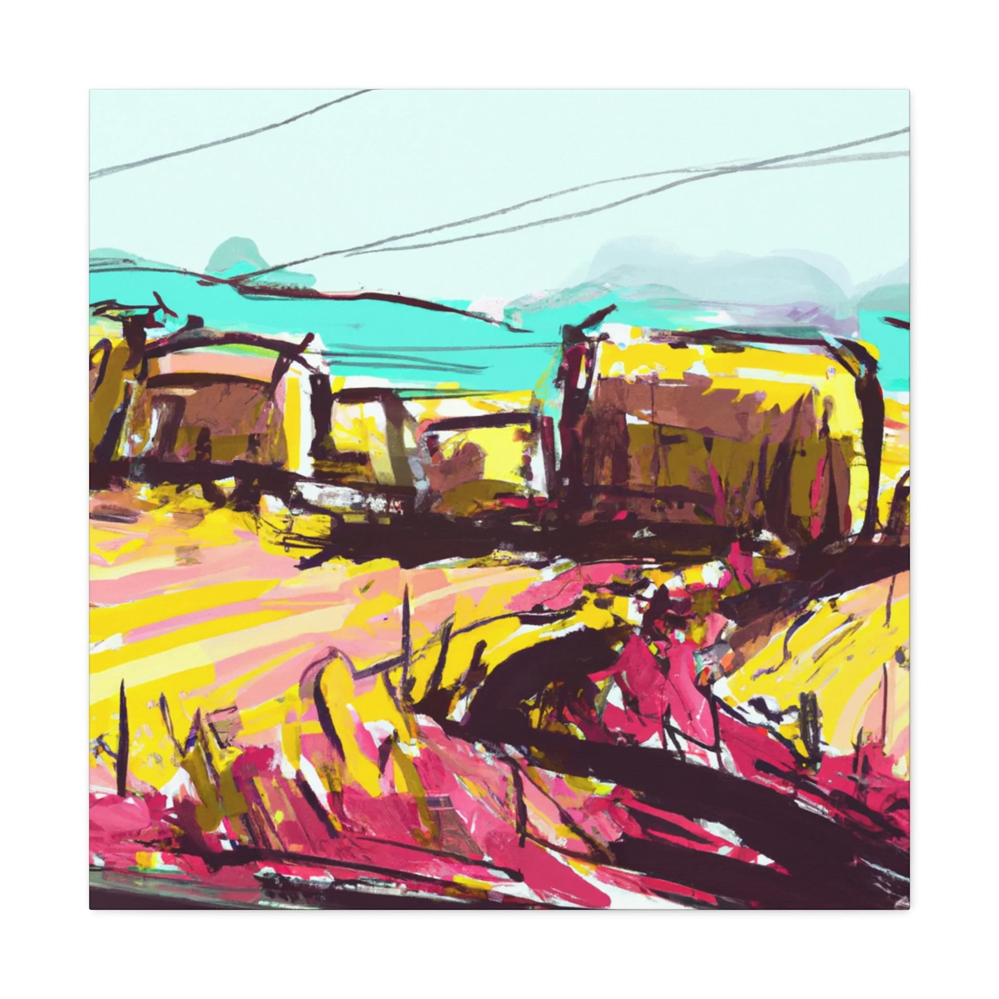 Hay Field's Fiery Beauty - Canvas - Walmart.com