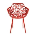 Modern Devon Aluminum Armchair, Set of 4 - Red - Walmart.com