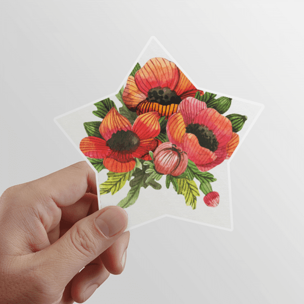 Flowers Painting Corn Star Sticker Paster Vinyl Car Tags Decoration ...