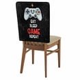 Cartoon Games Chair Back Covers, Black Modern Funny Abstract Art ...