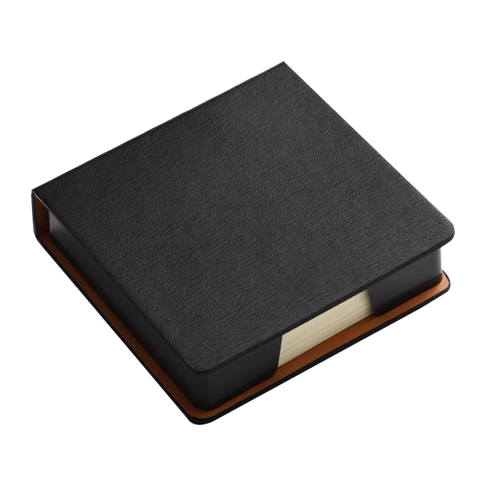 Bestyo Fashion Sticky Note Organizer Box Leather Memo Pad Dispenser