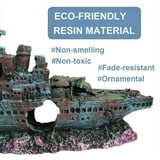 Creative Resin Material Wreck Sailing Boat Sunk Ship Destroyer Aquarium ...