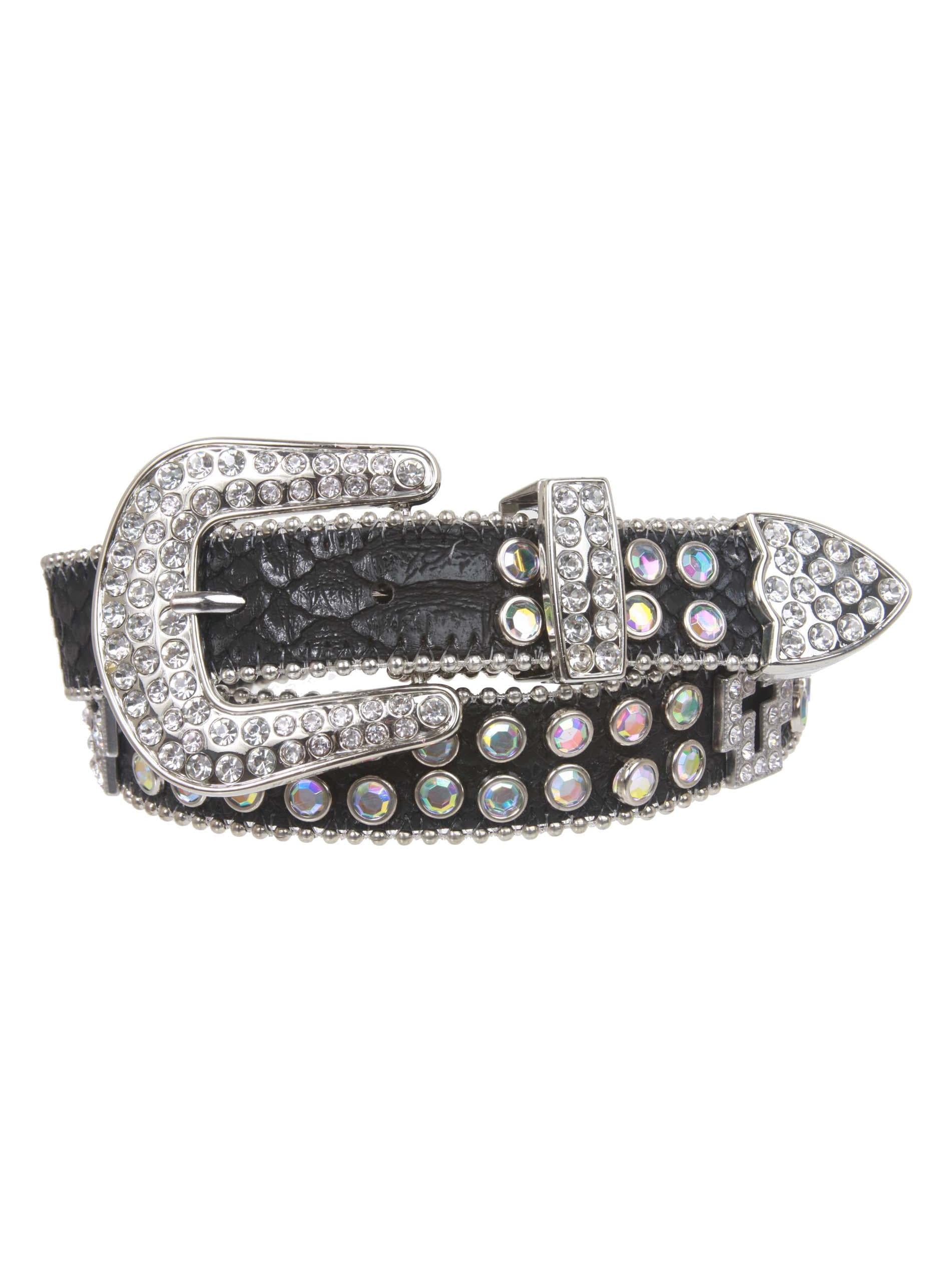 Beltiscool - Kids 1" (25 mm) Western Cowgirl Rhinestone Cross Studded ...