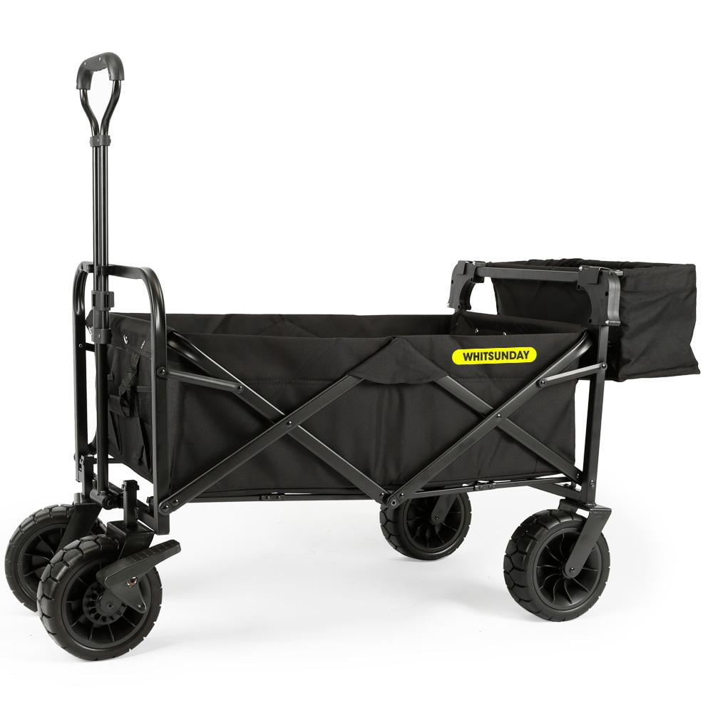 Whitsunday Folding Wagon 8" Heavy Duty Wheels with Rear Storage ...