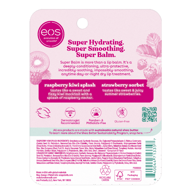 Eos Strawberry Mango Eos Birthday Cake Lip Balm Set 2 Pack Free