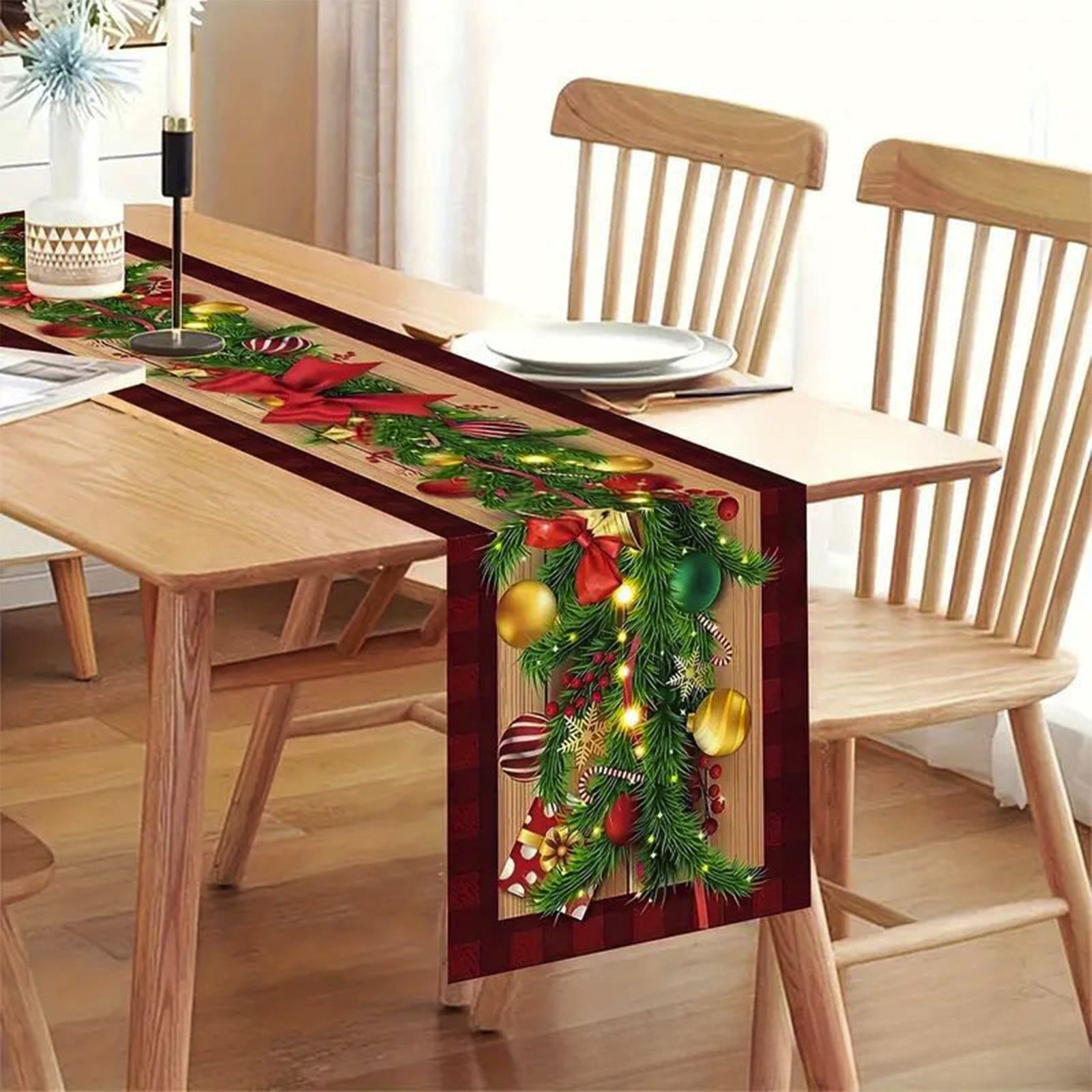Click here for Christmas Table Runner For Kitchen Decoration Dinn... prices