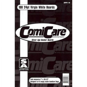 BCW Silver Comic Book Backing Boards, 100 Pack for Art and Bag Storage ...