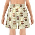 Cartoon Highland Cattle Swim Trunks Quick Drying Bathing Suit Summer ...