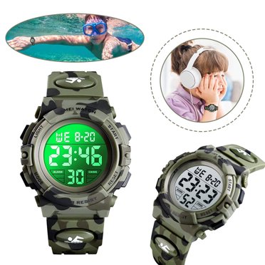 TIMEX TIME MACHINES® 34mm Camo Elastic Fabric Kids Digital Watch ...