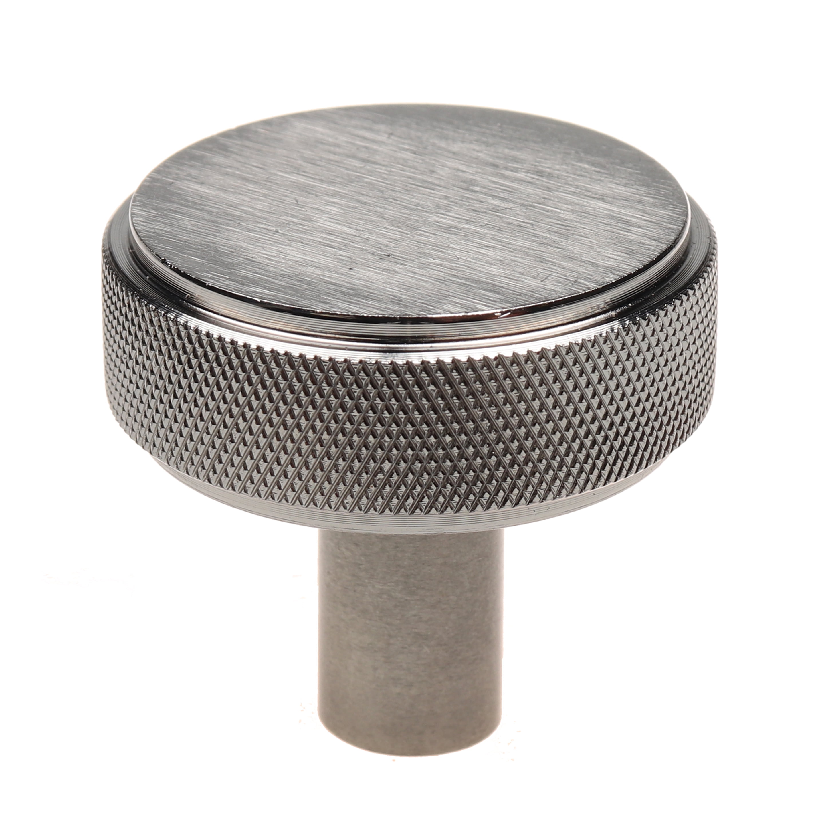 GlideRite 1-1/2 Inch Solid Round Knurled Satin Nickel Cabinet Knob ...