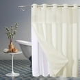 Double Layer Shower Curtain, Reversible Design, Heavy Duty Polyester ...