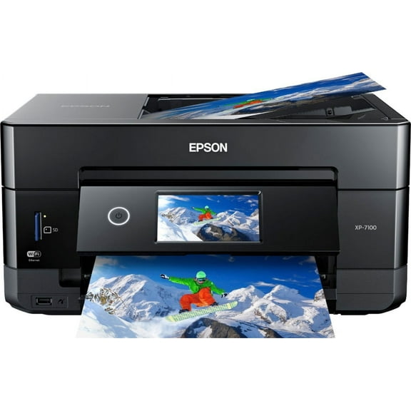 Epson Home All-in-One Color Inkjet Printer, XP-7100 Wireless with Copy ...