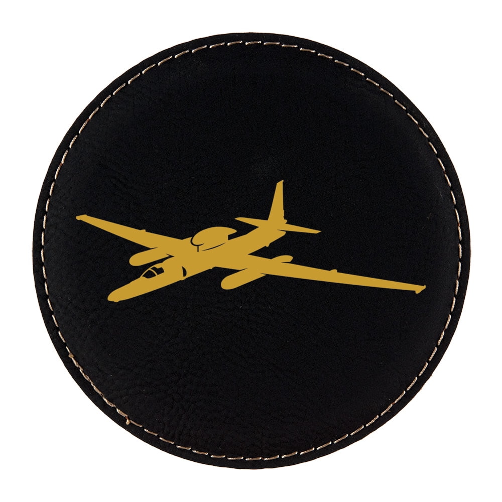 U-2 Dragon Lady Coaster Laser Engraved Leatherette - Round Coasters ...