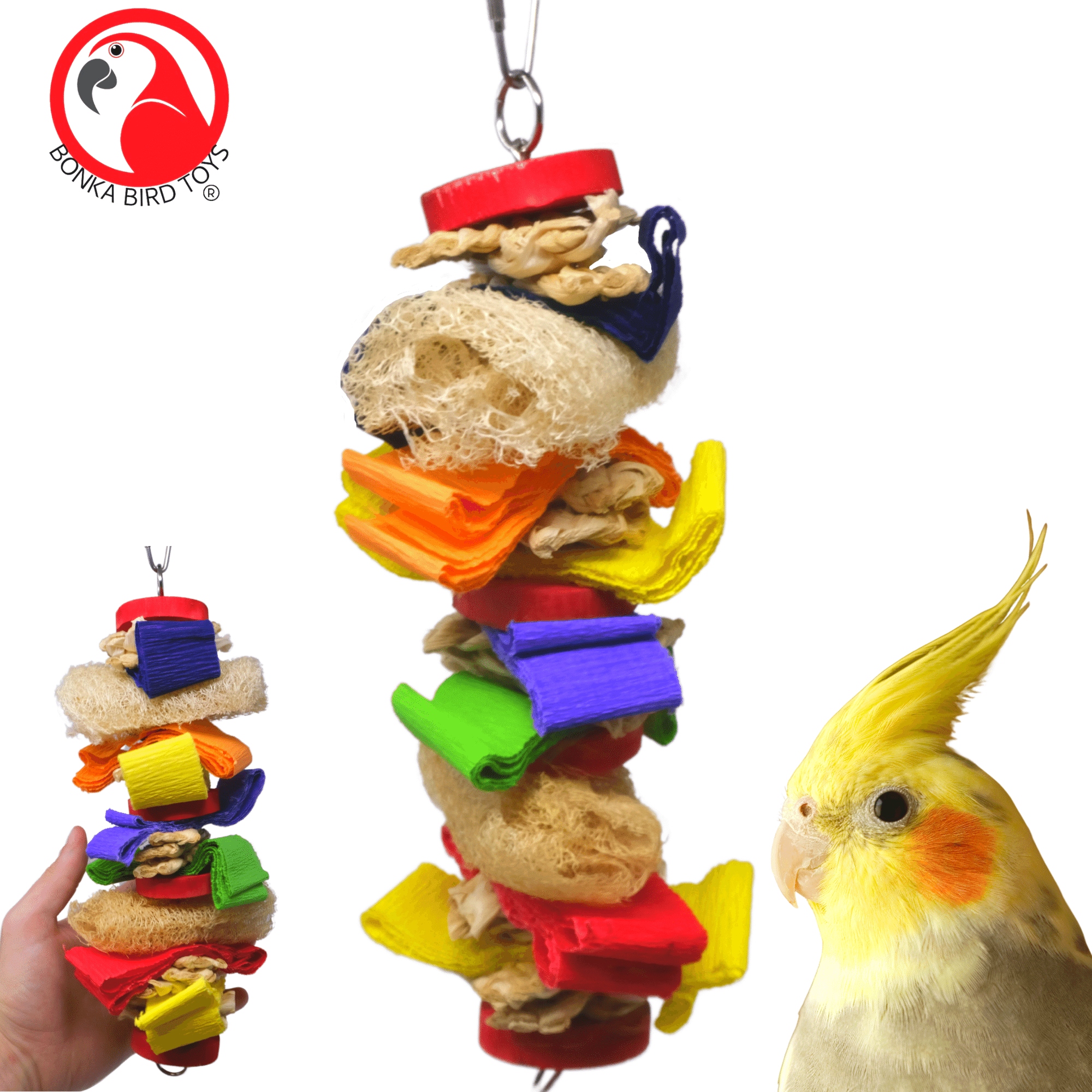 Bonka Bird Toys 2163 Medium Luffa Party Bird Toy - Walmart.com