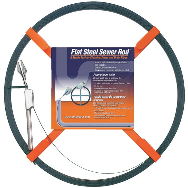 General Wire 3/4 In. x 1/16 In. x 50 Ft. Spear Carbon Steel Sewer Rod ...