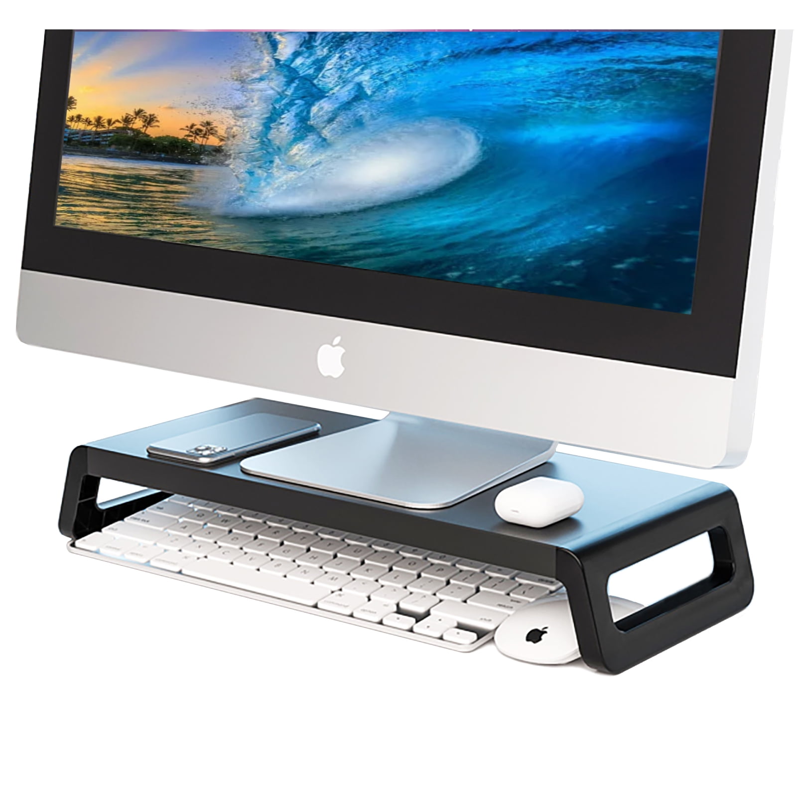Liboer Computer Monitor Stand Riser for Desk, Iron Metal High Strength ...