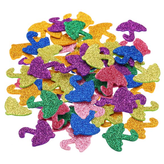 Uxcell Foam Stickers,2Pack 60Pc Adhesive Glitters Foam Shape Sticker ...