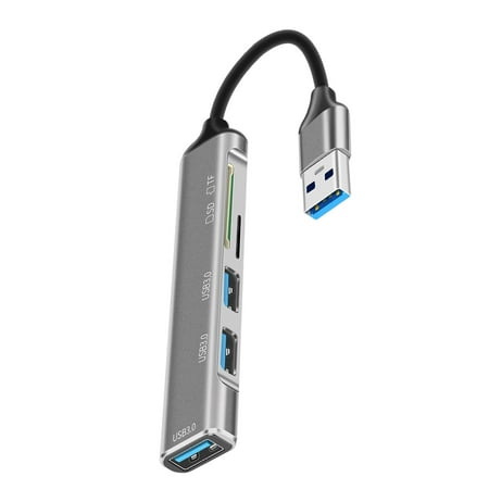5 in 1 USB 3.0 Adapter Hub TF Card Reader Convenient Compact ...