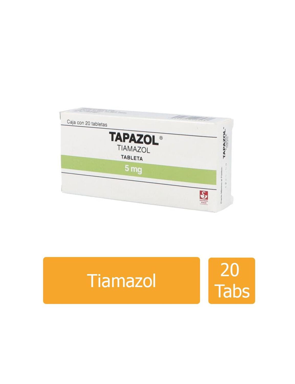 Tapazol tabletas 20 pzas de 5 mg c/u | Walmart en línea
