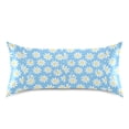 Daisy Cyan King Size Satin Pillowcase 40''x20'' Double-Sided Print Soft ...