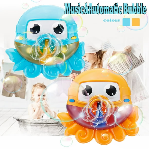 Bubble Machine Automatic Bubble Maker Bath Water Toys Baby Kids Sucker Octopus Carton MUSIC Toy ...