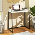 Costway Compact Folding Computer Desk, Sturdy Simple Office Study Table ...