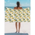 Beach Towel- Watercolor Lemon Leaves Flower Microfiber Absorbent Quick ...