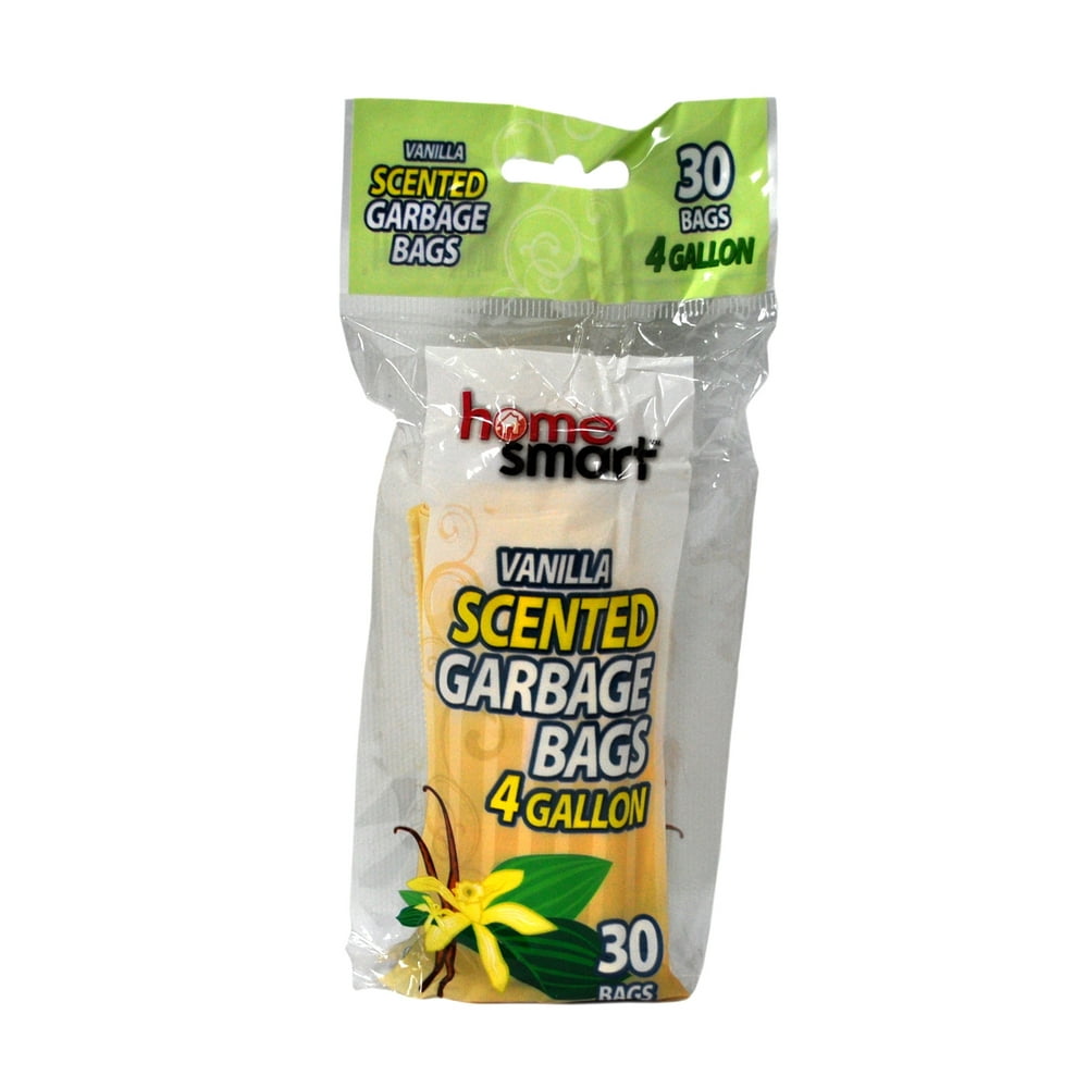 Home Smart Vanilla Scented 4 Gallon Garbage Bags - Walmart.com ...