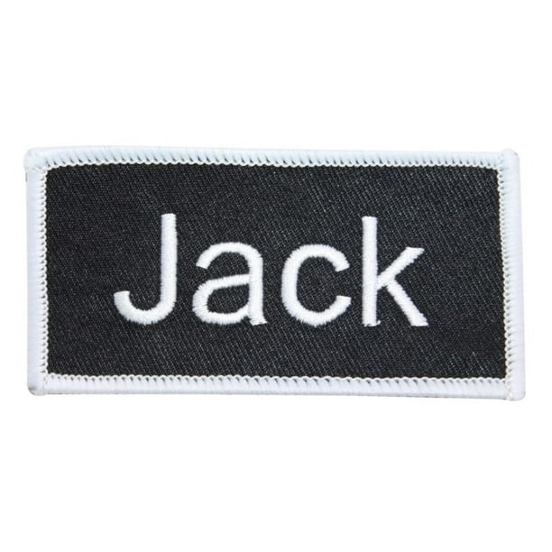 Jack Name Tag Patch Uniform ID Work Shirt Badge Embroidered Iron On ...