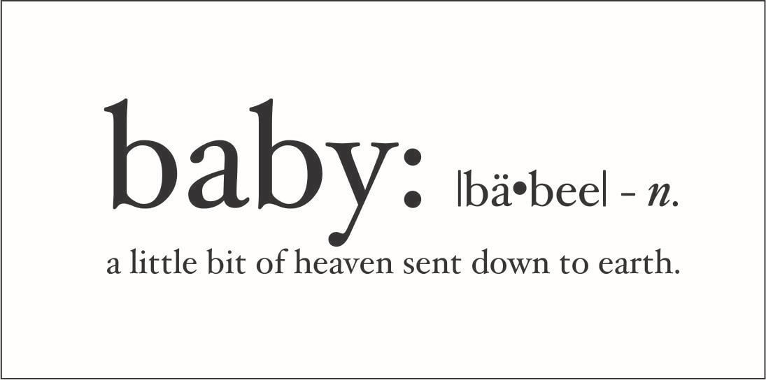 Baby Definition Vinyl Decal - Small - Walmart.com