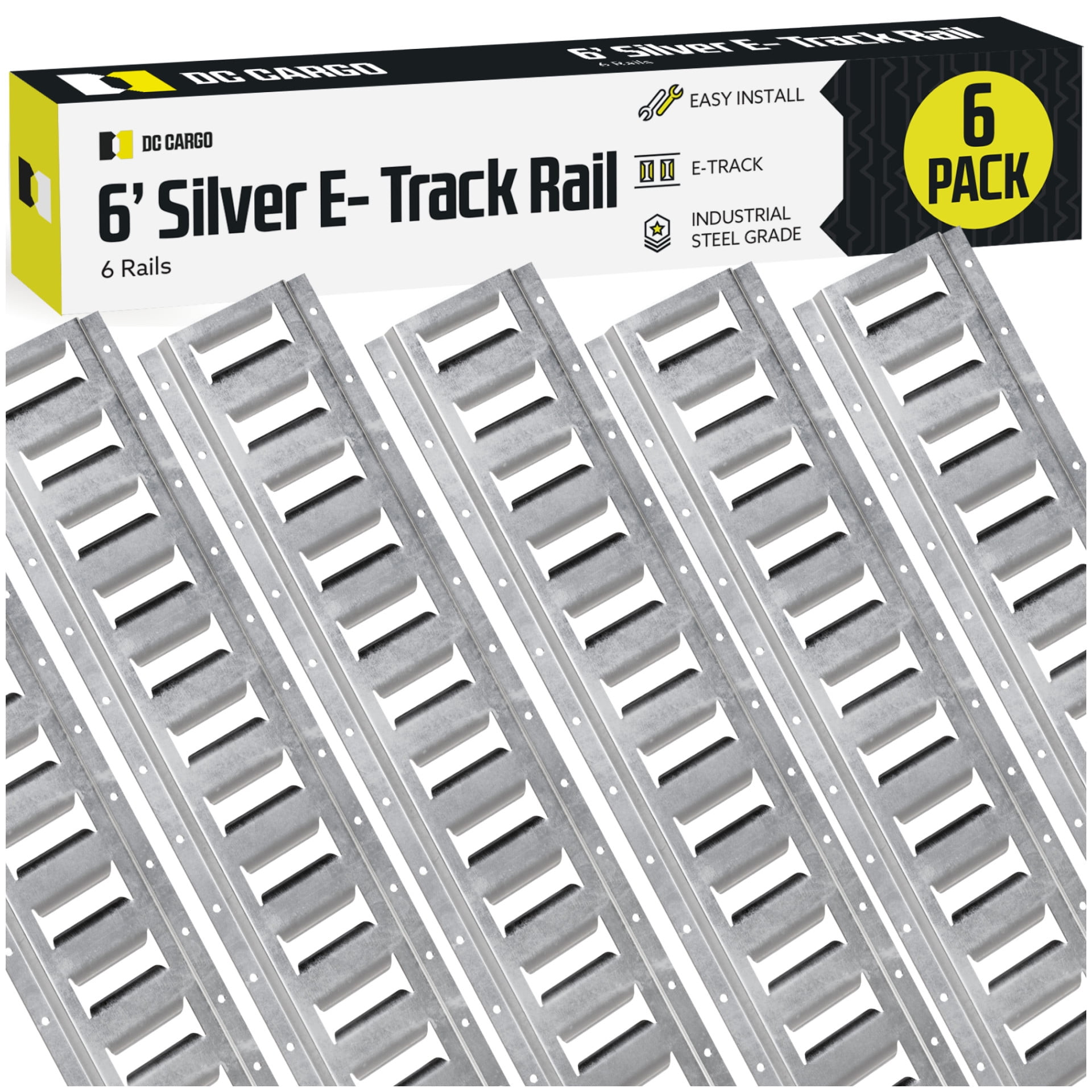 DC Cargo Etrack Rails 6' Horizontal Galvanized E Track Rail 6-pack ...