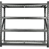 WEN Four-Tier Industrial Steel Storage Rack with Adjustable Shelving ...